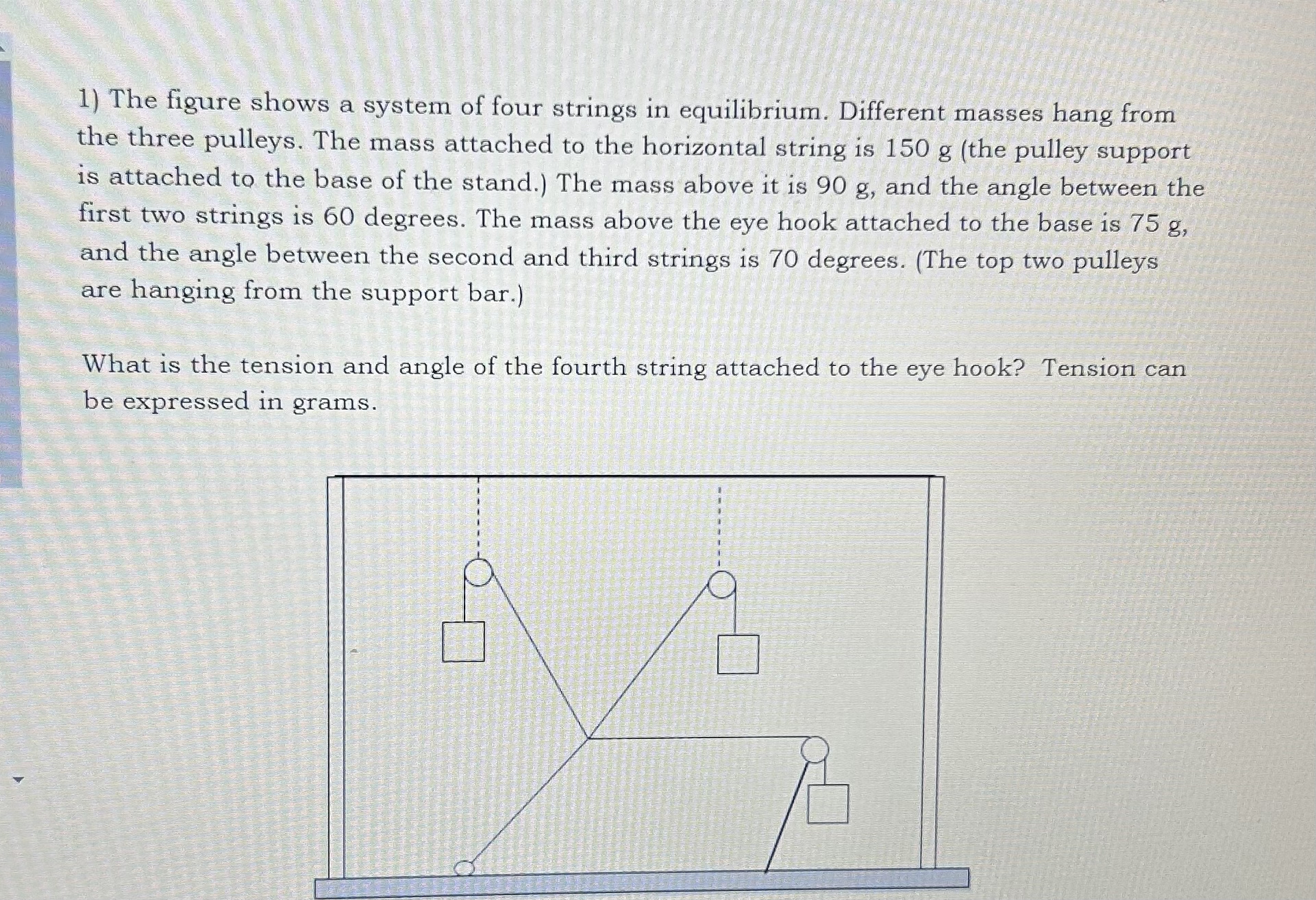The figure shows a system of four strings in | Chegg.com