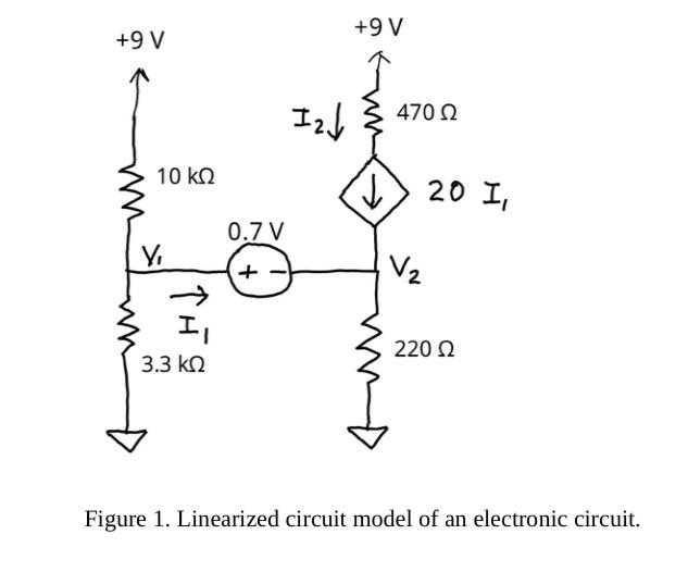 Solved 1. Analytically solve the circuit shown in Figure 1 | Chegg.com