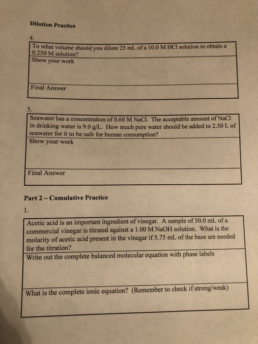 Solved Stoichiometry #2 At Home Practice • Show all work | Chegg.com