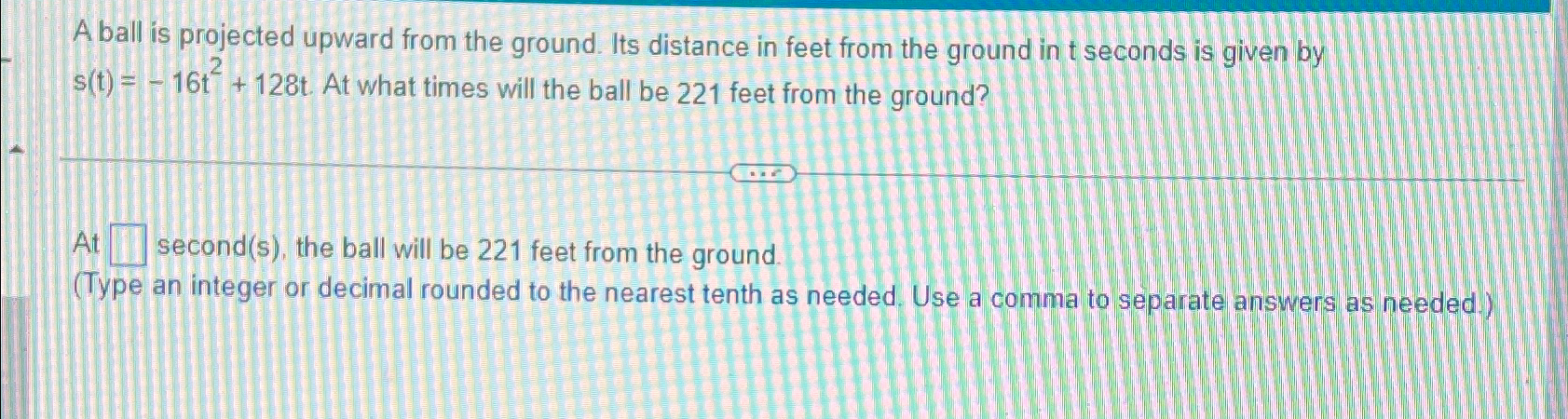 Solved A ball is projected upward from the ground. Its | Chegg.com