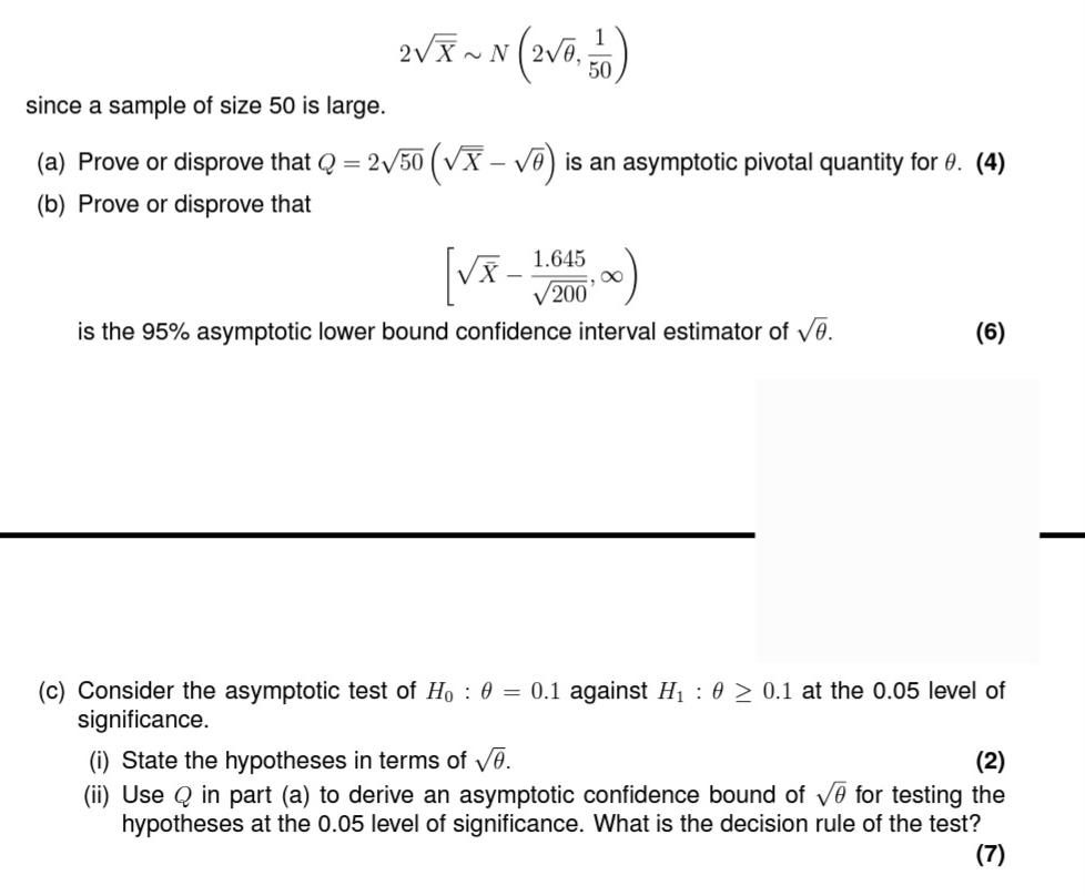 Solved 2x‾2∼N(2θ2,150)since a sample of size 50 ﻿is | Chegg.com