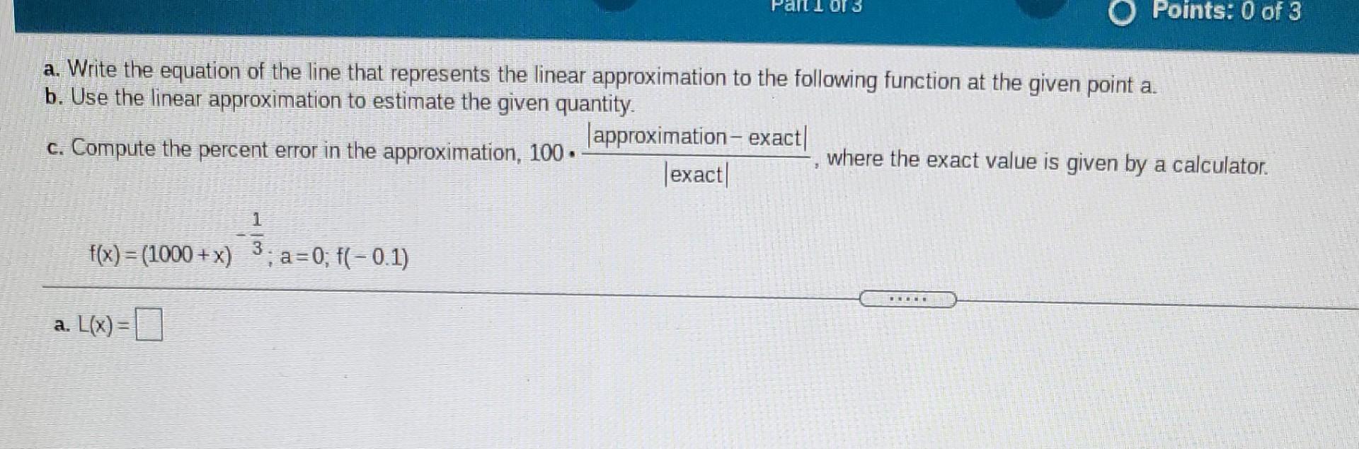 Solved Pat OT 3 Points: 0 of 3 a. Write the equation of the | Chegg.com