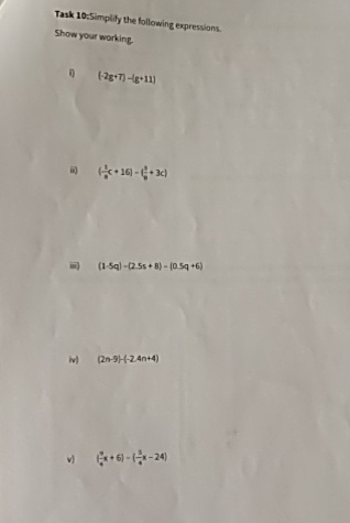 Solved Task 10:5implify the following expressions.Show your | Chegg.com