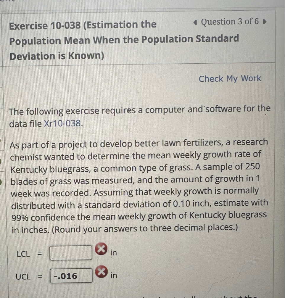 Solved Exercise 10-038 (Estimation theQuestion 3 ﻿of | Chegg.com
