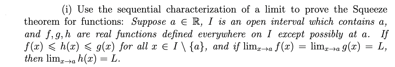 Solved Math Analysis: Use the sequential characterization of | Chegg.com