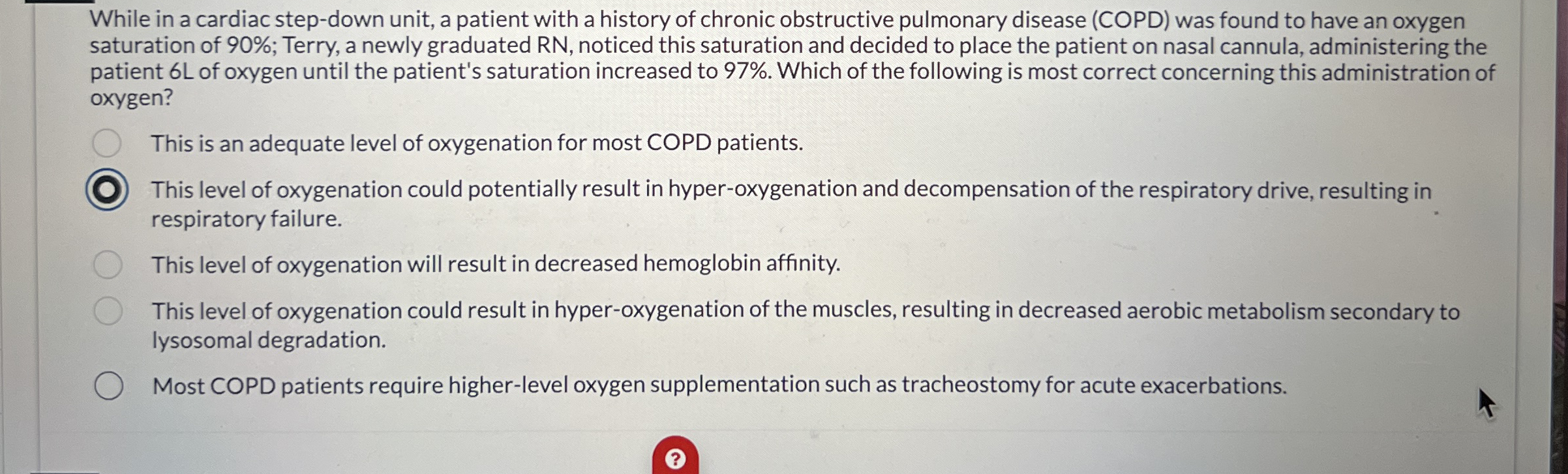 While in a cardiac step-down unit, a patient with a | Chegg.com