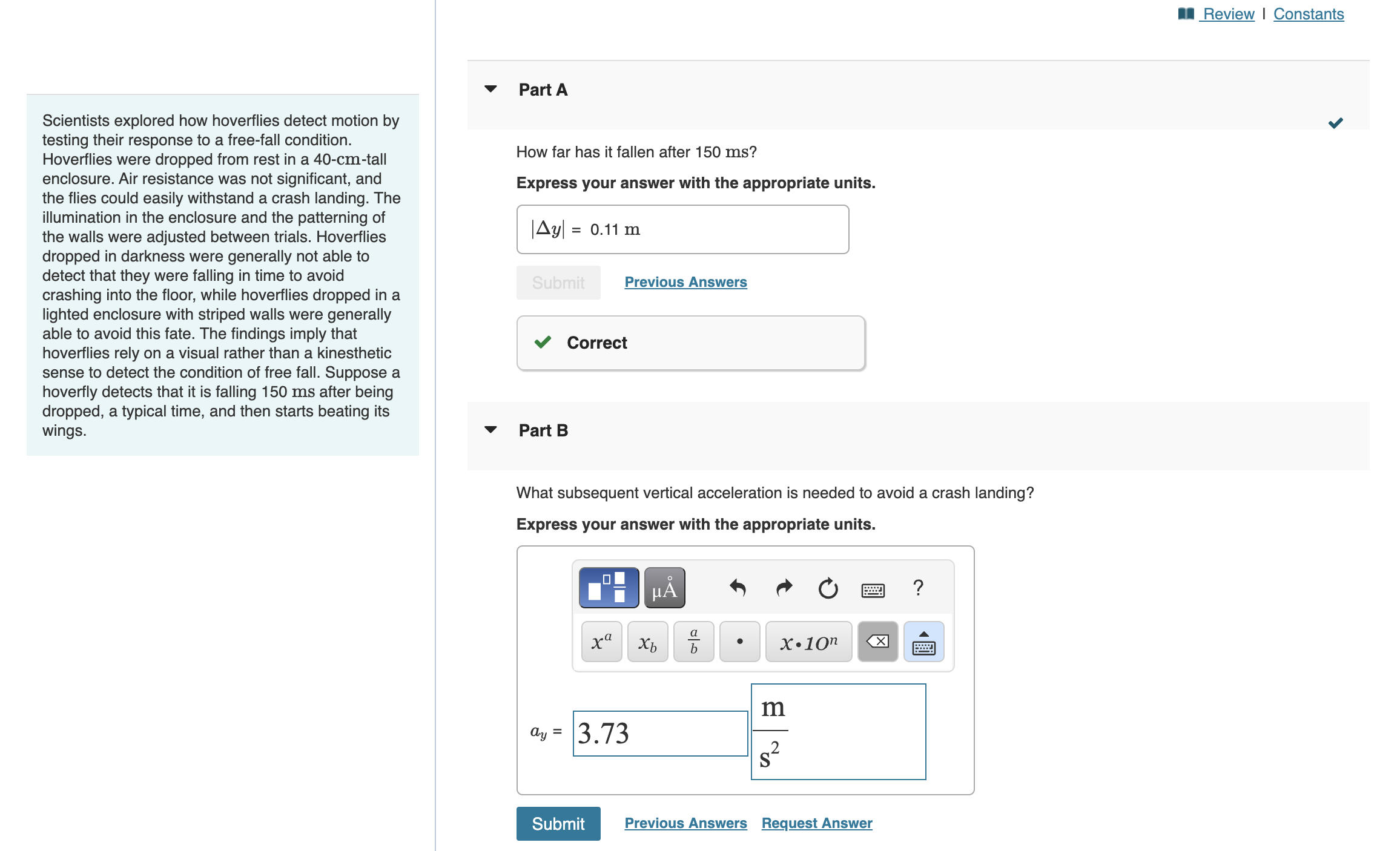 Solved Scientists explored how hoverflies detect motion | Chegg.com