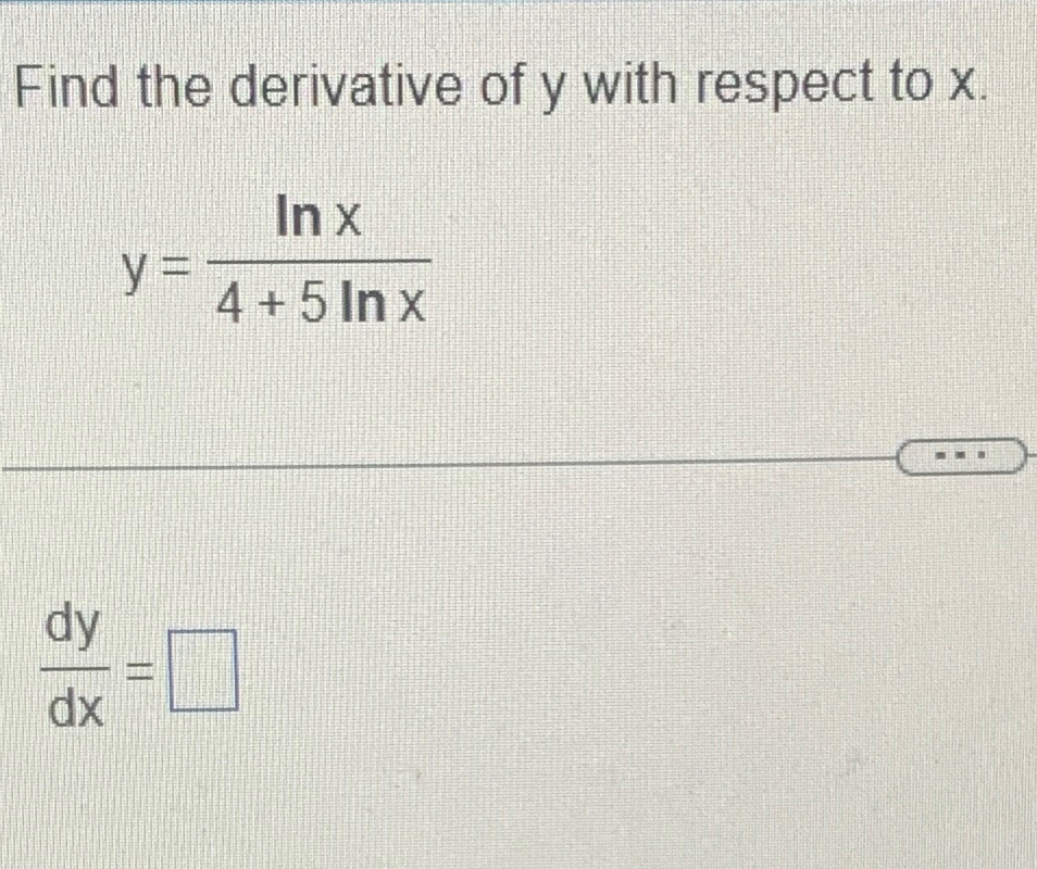 Solved Find the derivative of y ﻿with respect to | Chegg.com