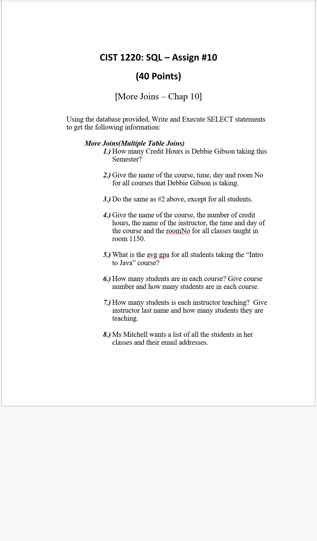 Now let's take a look at Multiple Table Joins. Joins | Chegg.com
