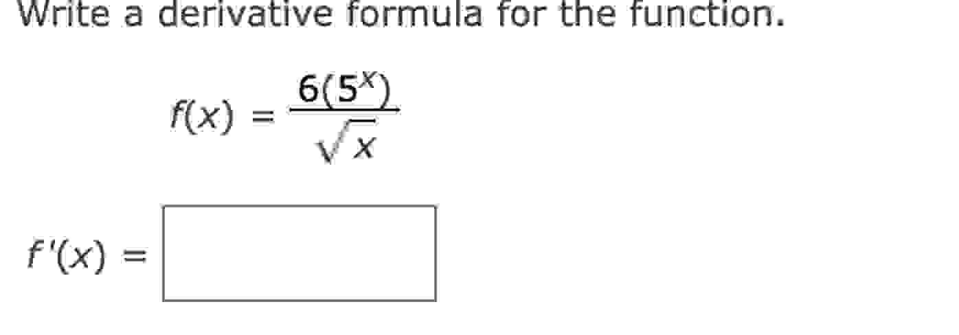 Solved Write For The Derivative 2279