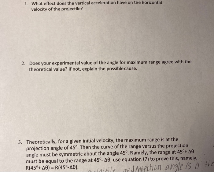 Solved 1. What effect does the vertical acceleration have on | Chegg.com