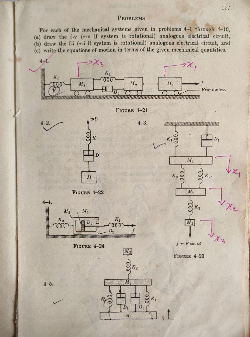 Solved 117ProblemsFor each of the mechanical systems given | Chegg.com