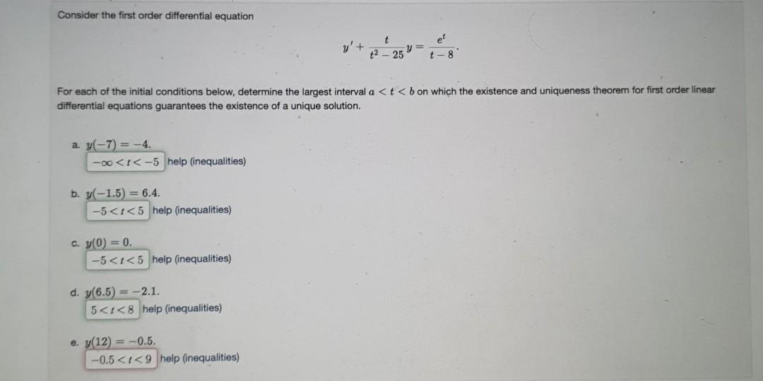 Solved Consider the initial value problem 2ty' by, y(-1) = | Chegg.com