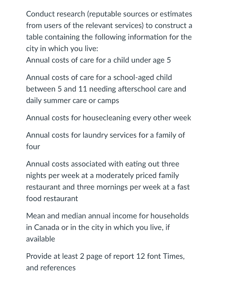 Solved Conduct research (reputable sources or estimatesfrom | Chegg.com
