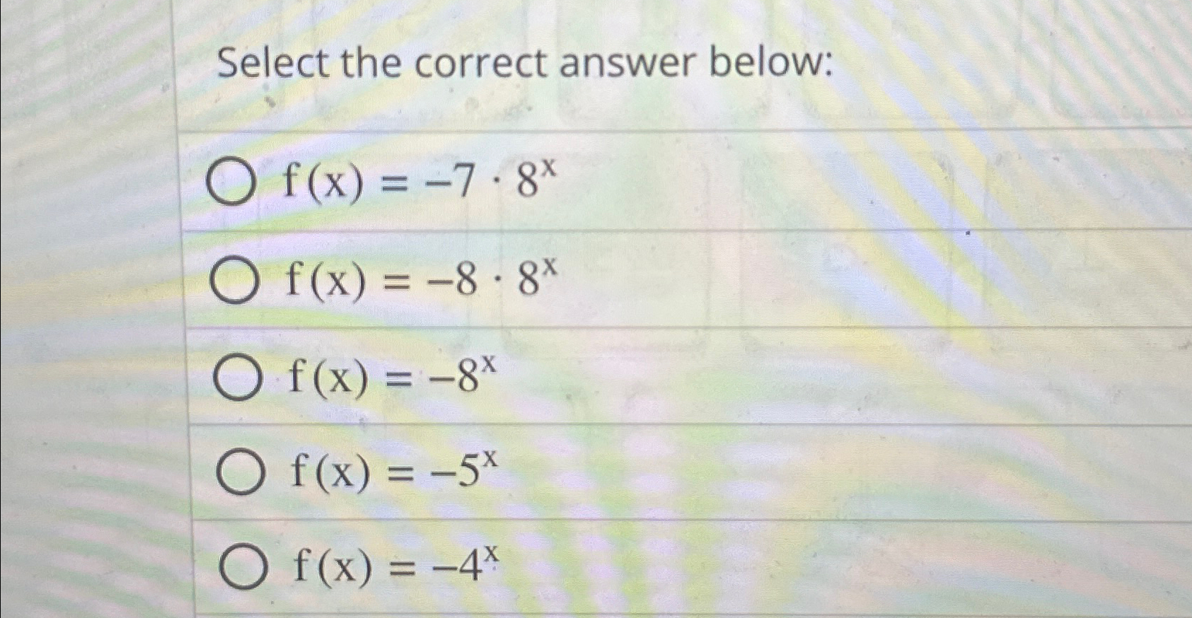 Solved Select the correct answer | Chegg.com