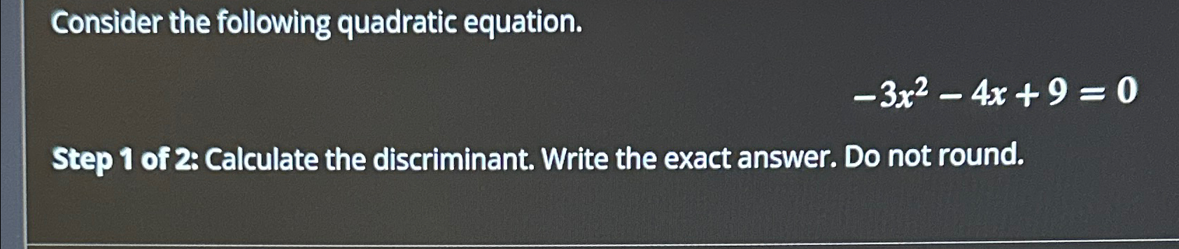 Solved Consider the following quadratic | Chegg.com