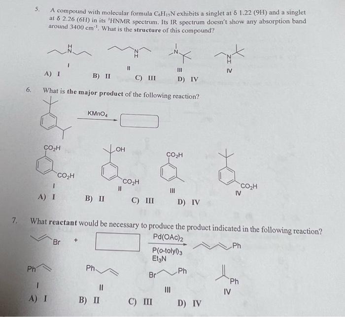 Solved 5. A compound with molecular formula C6H15 N exhibits | Chegg.com