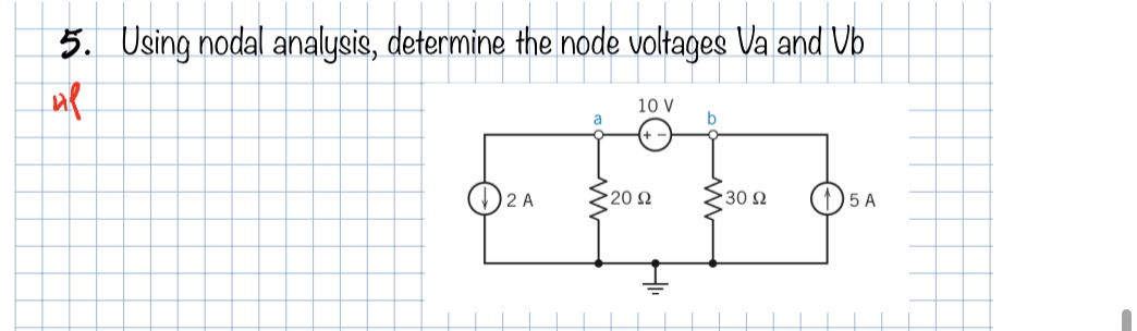 Solved Using nodal analysis, determine the node voltages Va | Chegg.com