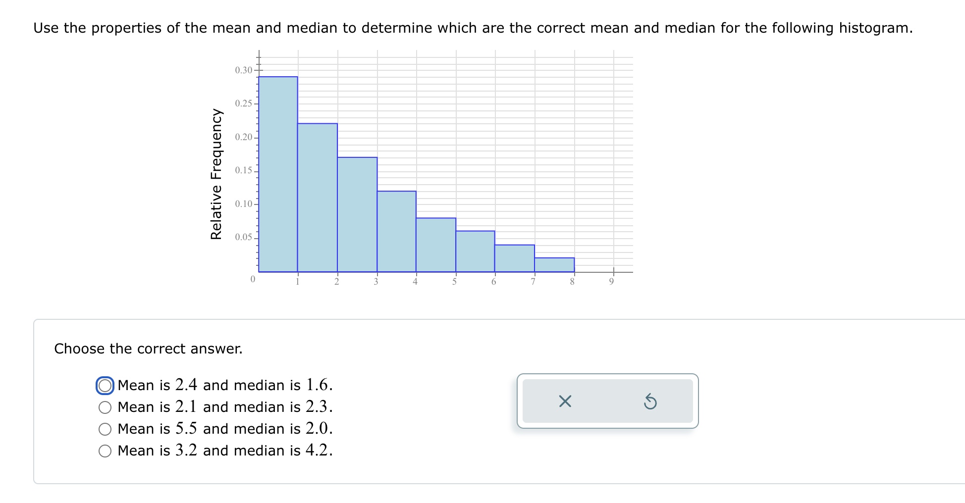 Solved Use the properties of the mean and median to | Chegg.com