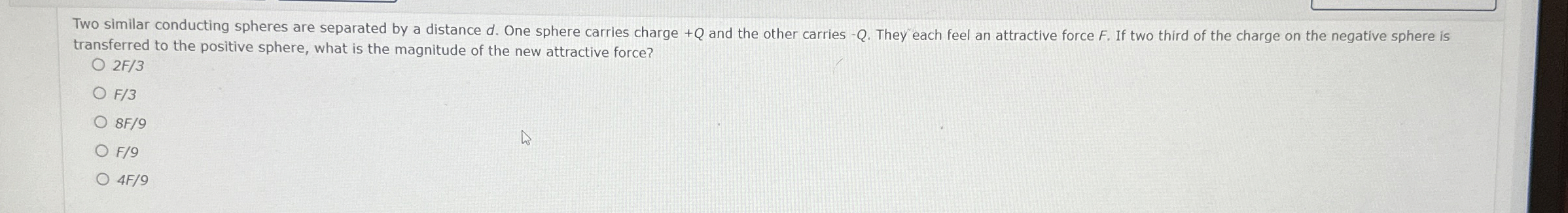 Solved transferred to the positive sphere, what is the | Chegg.com