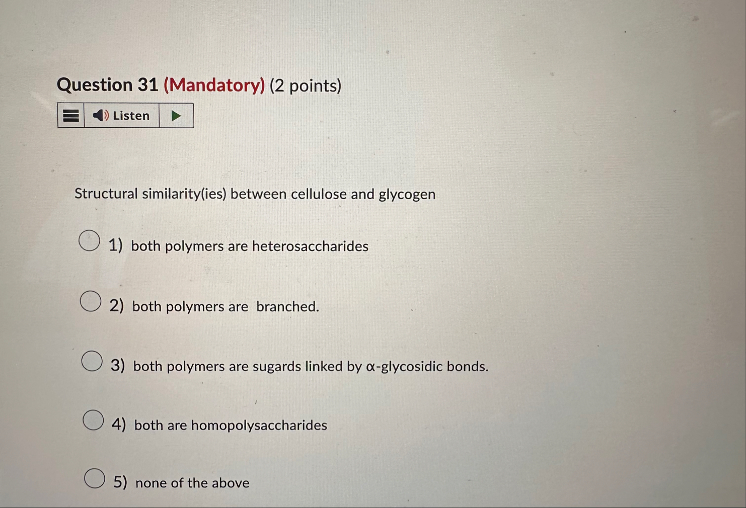 Solved Question 31 (Mandatory) (2 ﻿points)Structural | Chegg.com
