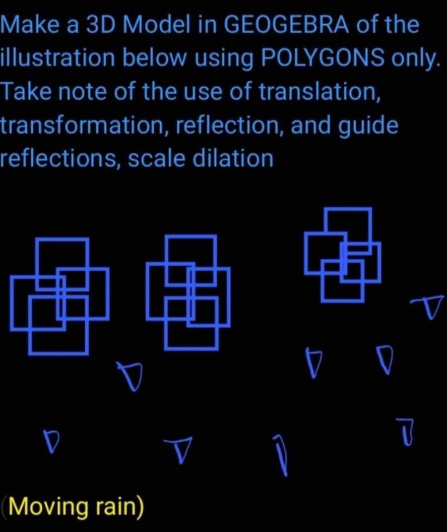 Make a 3D geogebra model on tree, house, mountain | Chegg.com