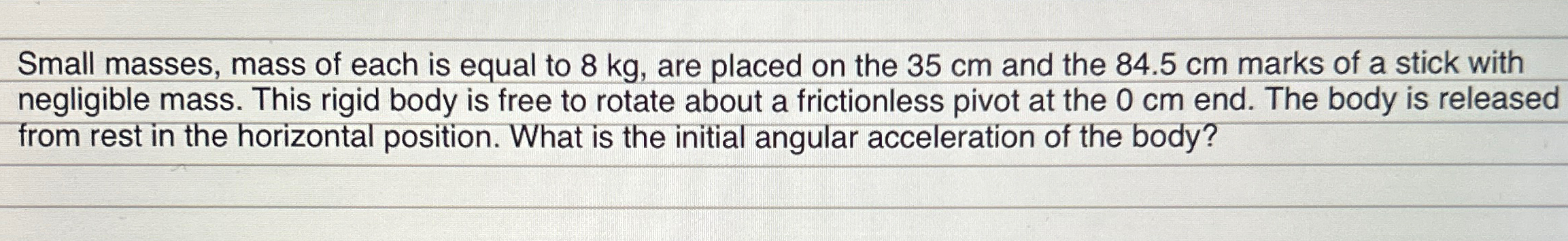 Solved Small masses, mass of each is equal to 8kg, ﻿are | Chegg.com