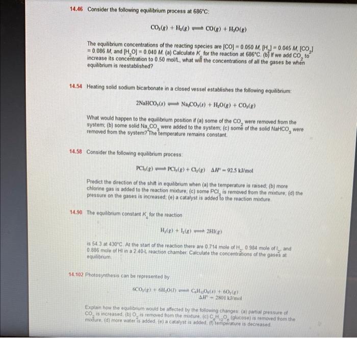 Solved 14.8 Write equilibrium constant expressions for K0′, | Chegg.com