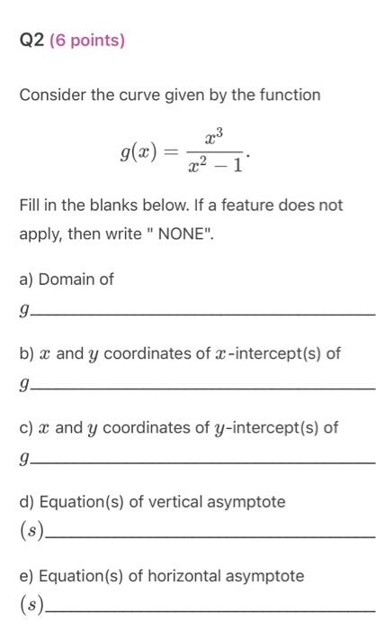 Solved Q2 (6 points) Consider the curve given by the | Chegg.com