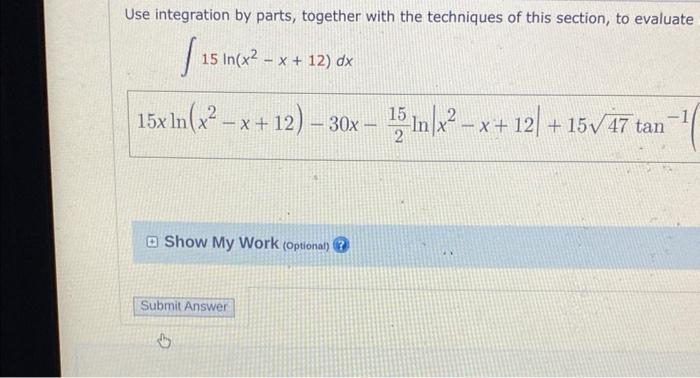 Solved Use integration by parts, together with the | Chegg.com