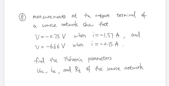 Solved o measurements at the output terminal of a source | Chegg.com