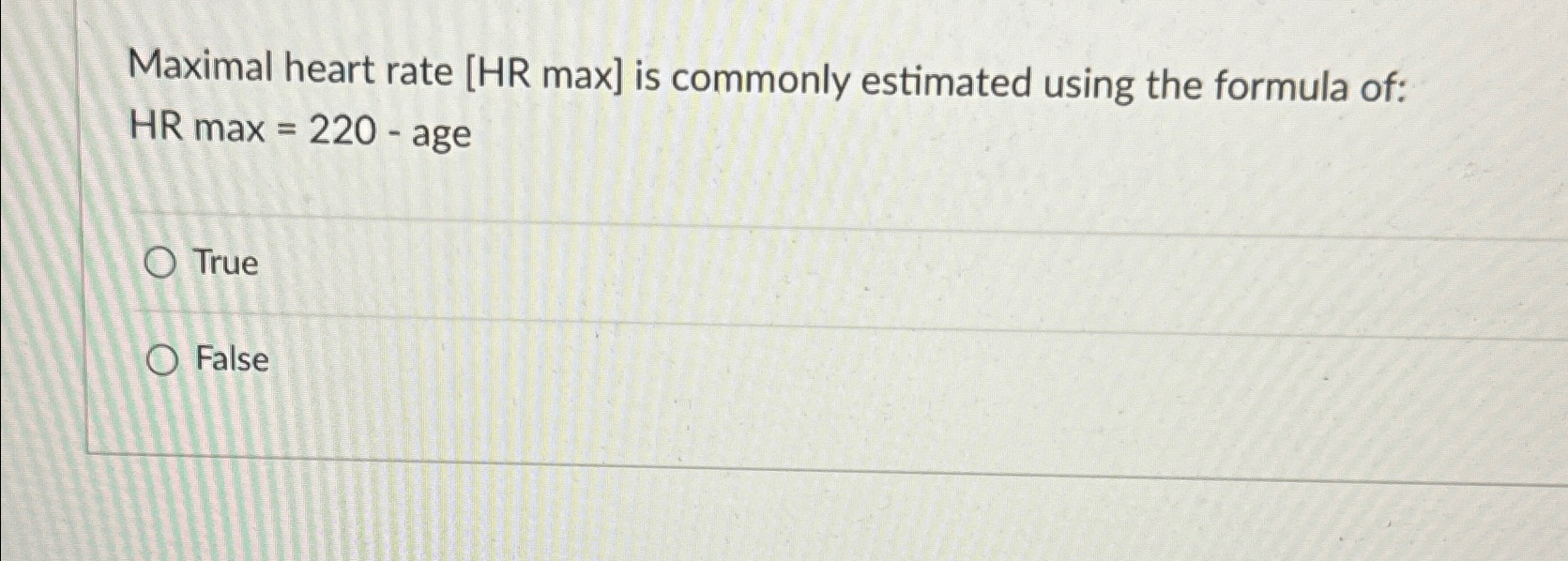 Solved Maximal heart rate [HR max] ﻿is commonly estimated | Chegg.com