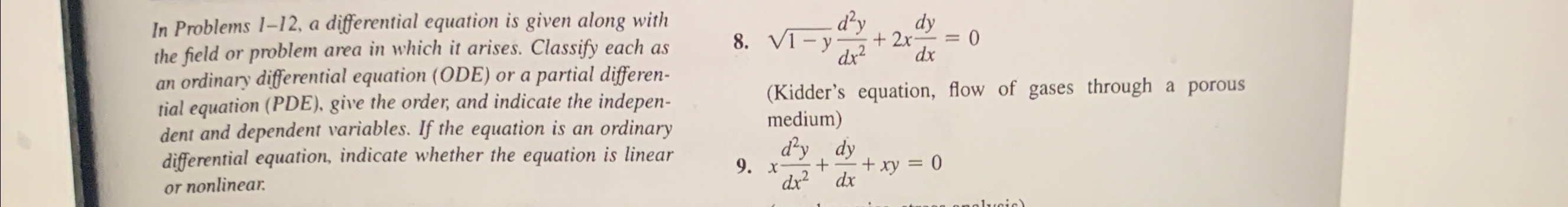 Solved In Problems 1-12, ﻿a differential equation is given | Chegg.com