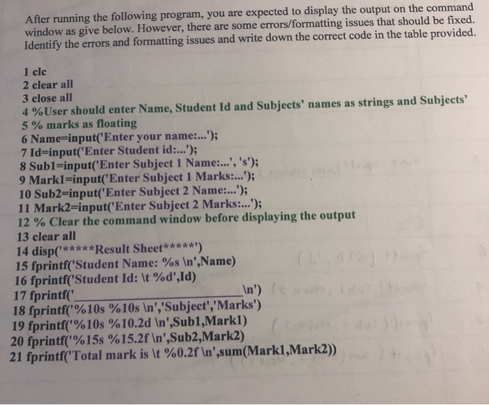 Solved After running the following program, you are expected | Chegg.com