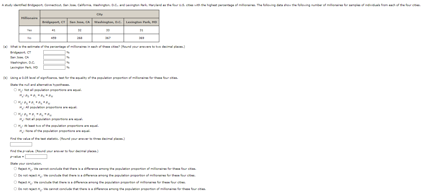 Solved (a) ﻿What is the estimate of the percentage of | Chegg.com