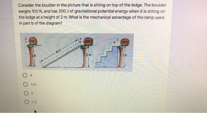 Solved Consider the boulder in the picture that is sitting | Chegg.com