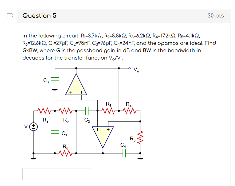 Solved Question 530 ptsIn ﻿the following circuit, | Chegg.com