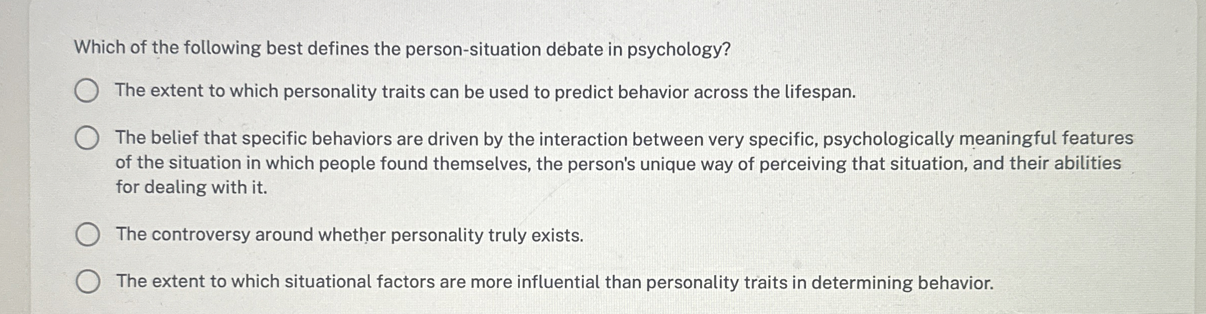 Solved Which of the following best defines the | Chegg.com