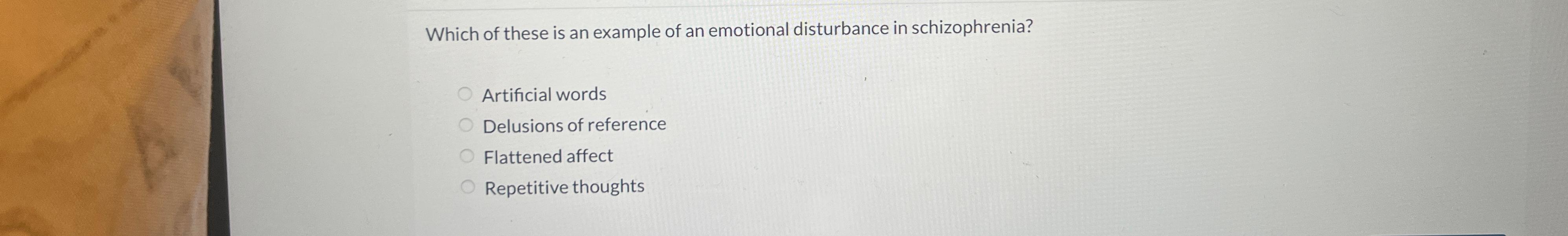 Solved Which of these is an example of an emotional | Chegg.com