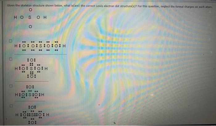 Solved Given the skeleton structure shown below, what | Chegg.com