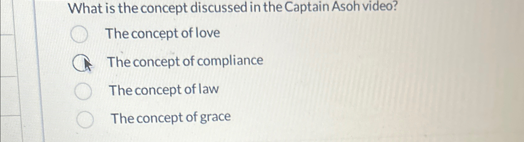 Solved What is the concept discussed in the Captain Asoh | Chegg.com
