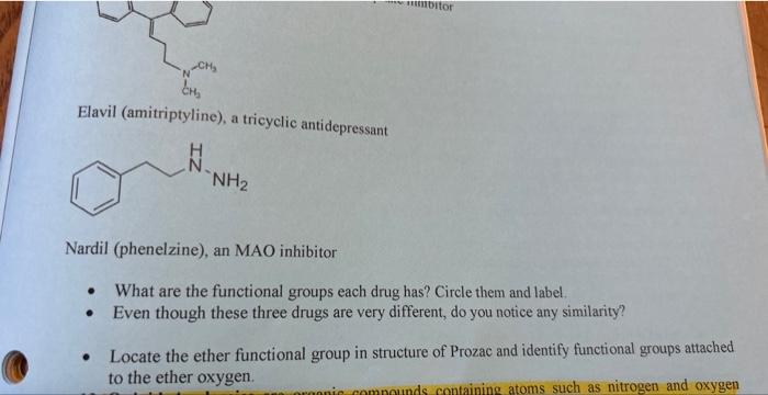 Solved Elavil (amitriptyline), a tricyclic antidepressant | Chegg.com