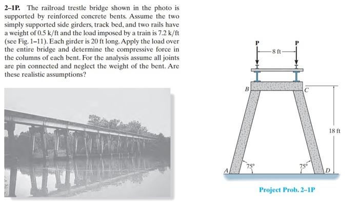 Solved The railroad trestle bridge shown in the photo is | Chegg.com