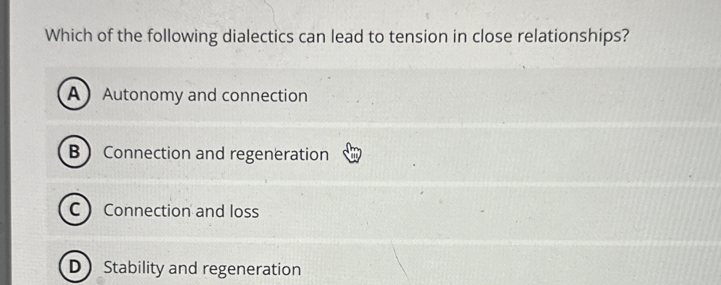 Solved Which of the following dialectics can lead to tension | Chegg.com