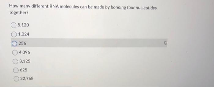Solved How many different RNA molecules can be made by | Chegg.com