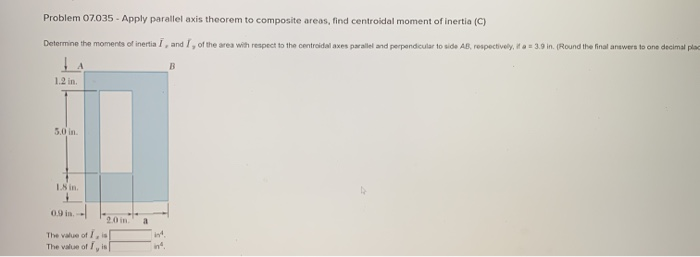 Solved Problem 07.035 - Apply parallel axis theorem to | Chegg.com