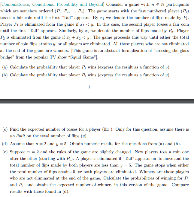 Solved [Combinatorics, ﻿Conditional Probability and Beyond] | Chegg.com