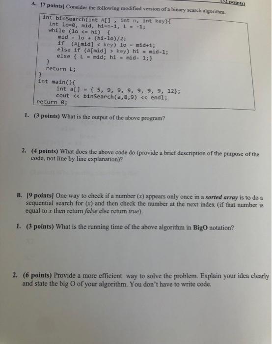 Solved 1. 17 points] Consider the following modified version | Chegg.com