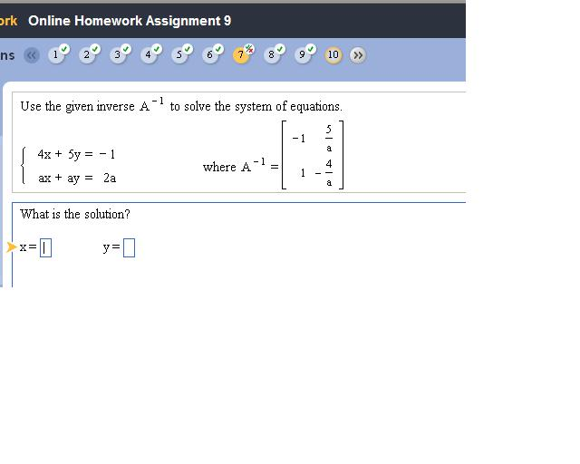 Solved Use the given inverse A -1 to solve the system of | Chegg.com