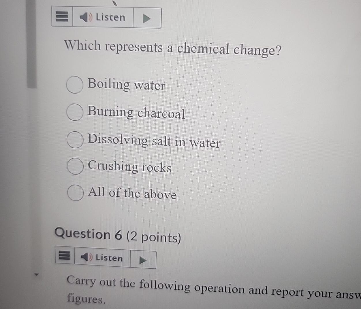 Which represents a chemical change?Boiling | Chegg.com